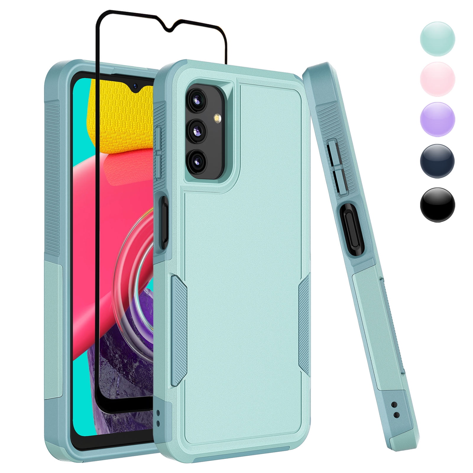 Njjex Galaxy A14 5G Case With Screen Protector Military Grade Full Body ...