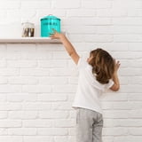 Blue Donuts Decorative Cookie Storage Tin with Metal Lid, Turquoise ...