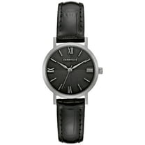 Caravelle by Bulova Women's Black Leather Strap Watch - Walmart.com