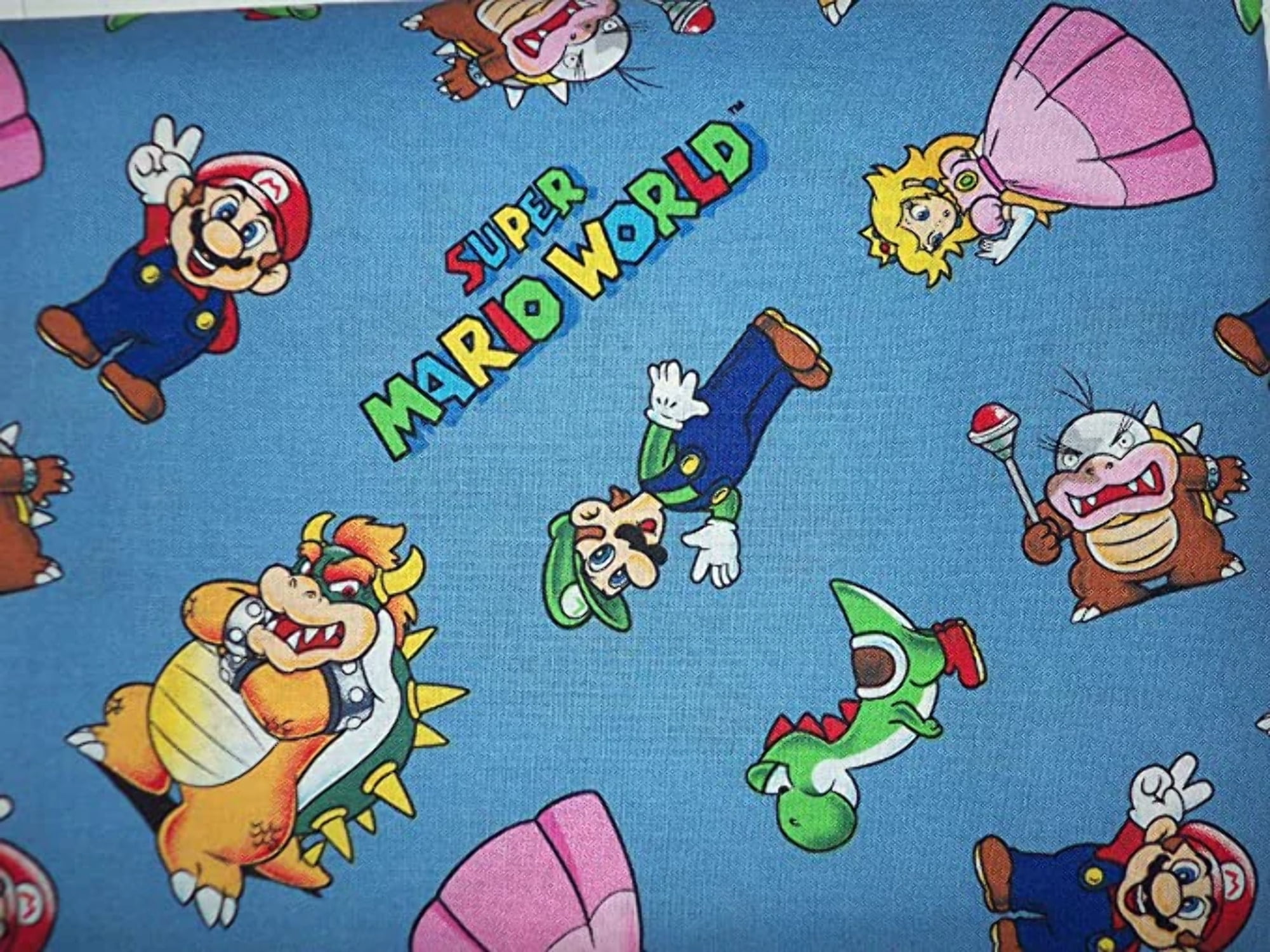 Super Mario Brothers World Cotton Fabric - Walmart.com