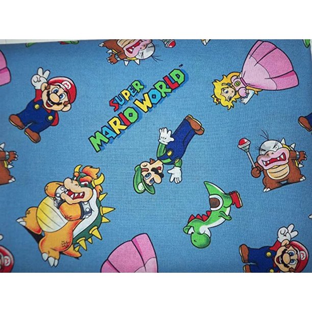 Super Mario Brothers World Cotton Fabric - Walmart.com