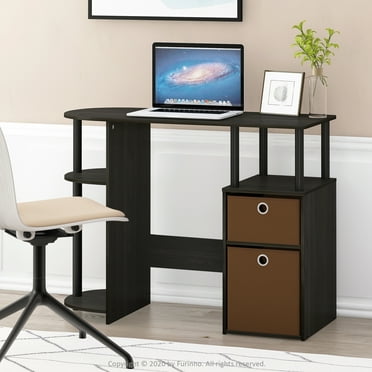 Furinno JAYA Simple Design Computer Writing Desk, Walnut - Walmart.com