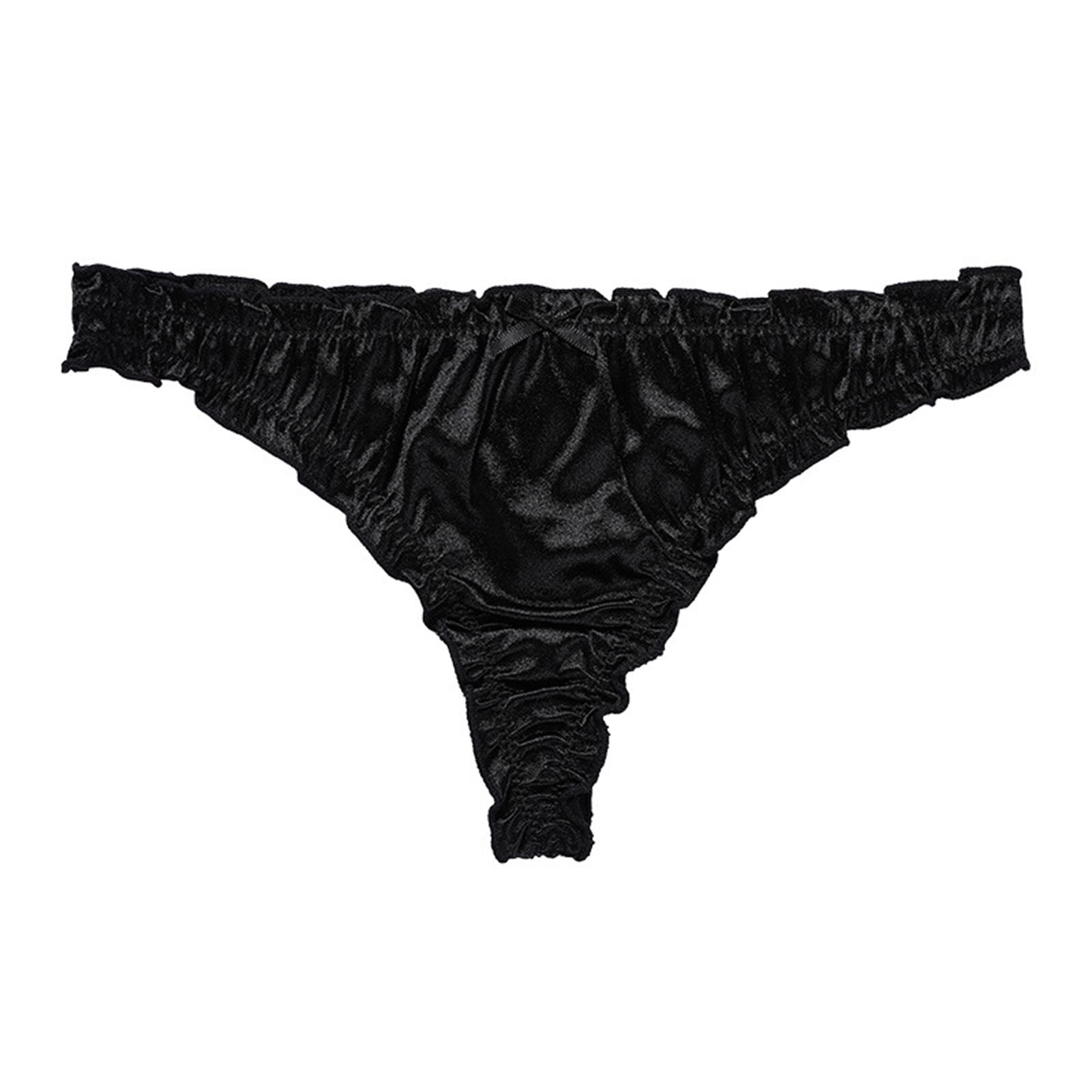 huanledash Women Panties Mid Waist Pleated Comfortable Breathable Soft ...