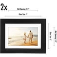 5x7 Picture Frame with Shatter-Resistant Glass - Set of 2 - Use as 4x6 ...