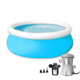 Intex 10ft x 30in Easy Set Inflatable Round Plastic Family Swimming ...