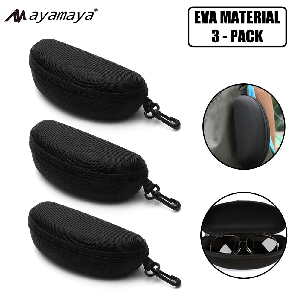 [3 Pack] Portable Glasses Case, AYAMAYA Ultra Light Soft EVA Sunglass ...