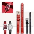binyu Bamboo Grain Watch Band for Women 12mm Red Pin Buckle Soft Ladies ...