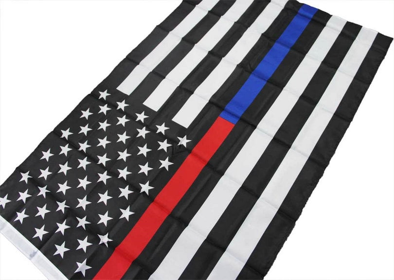 Thin Blue Red Line USA American Flag Police 3x5 Foot Law Enforcement ...