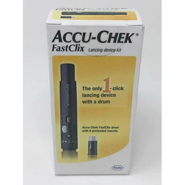 ACCU-CHEK FastClix 1-Click Lancing Device Kit with Comfort Dial, Pack ...