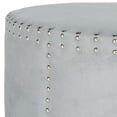 Safavieh Sherri Classic Round Cocktail Ottoman w/ Nail Heads - Walmart.com