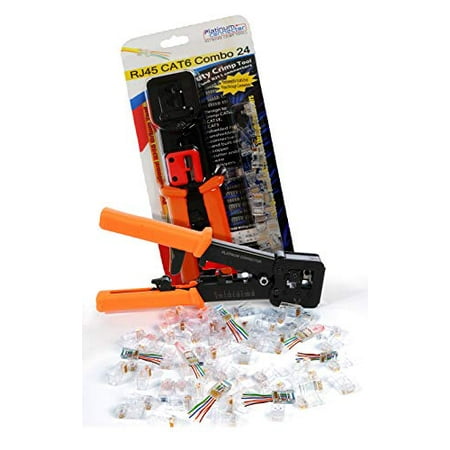 Platinum Connector Heavy Duty RJ45 crimp Tools combo with 24 counts ...