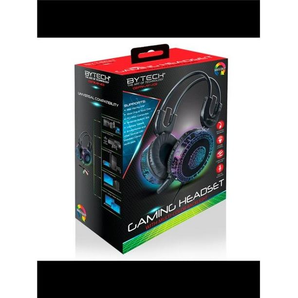 Bytech BYGAOH102BK Gaming Headset with Backlight - Walmart.com ...