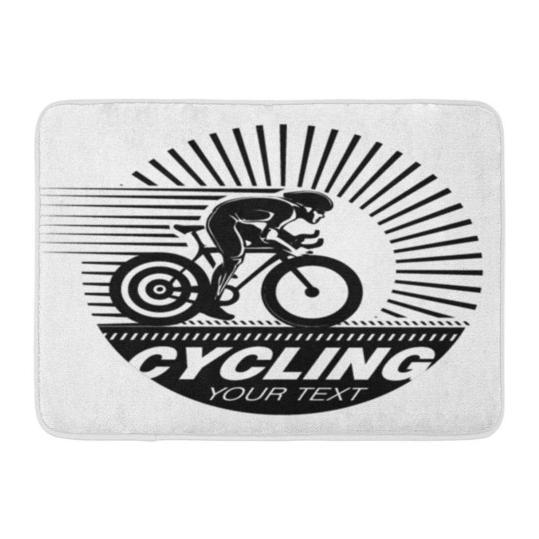 GODPOK Bike Black Cycle Cycling Race in The Engraving Style White ...