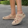 Bibifish Womens Flat Sandals Closed Toe Adjustable Hook Loop Woven ...