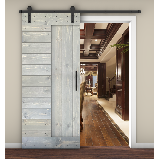 Essencaliy 36in x84in Solid Wood Barn Door, Made-in-USA Farmhouse ...