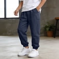 ASEIDFNSA Boys Linen Harem Pants with Elastic Waist Drawstring Loose ...