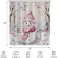 Christmas Shower Curtain Winter Red Window Scene Glitter Xmas Tree ...