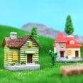 wutoase Mini Resin House Figurine, Miniature Building Model for Fairy ...