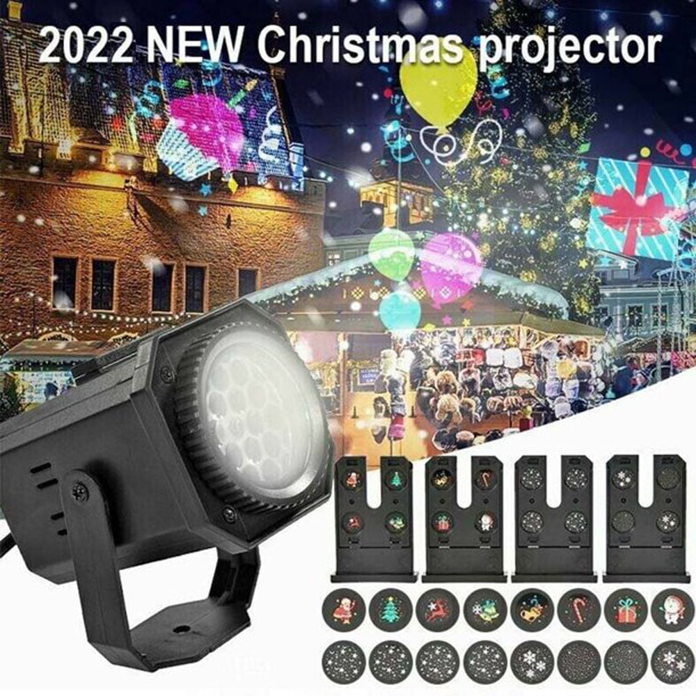 GRNSHTS 16 Patterns LED Christmas Projector Moving Light Laser ...