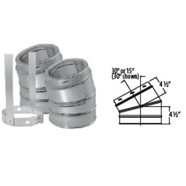 M & G Duravent 7DT-E30K 7 Inch Duratech Galvalume Elbow Kit 30 Deg ...