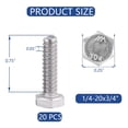 URIJDAS-1/4-20x3/4 Hex Head Screw Bolt(20PCS), Lock Nuts,Flat & Lock ...