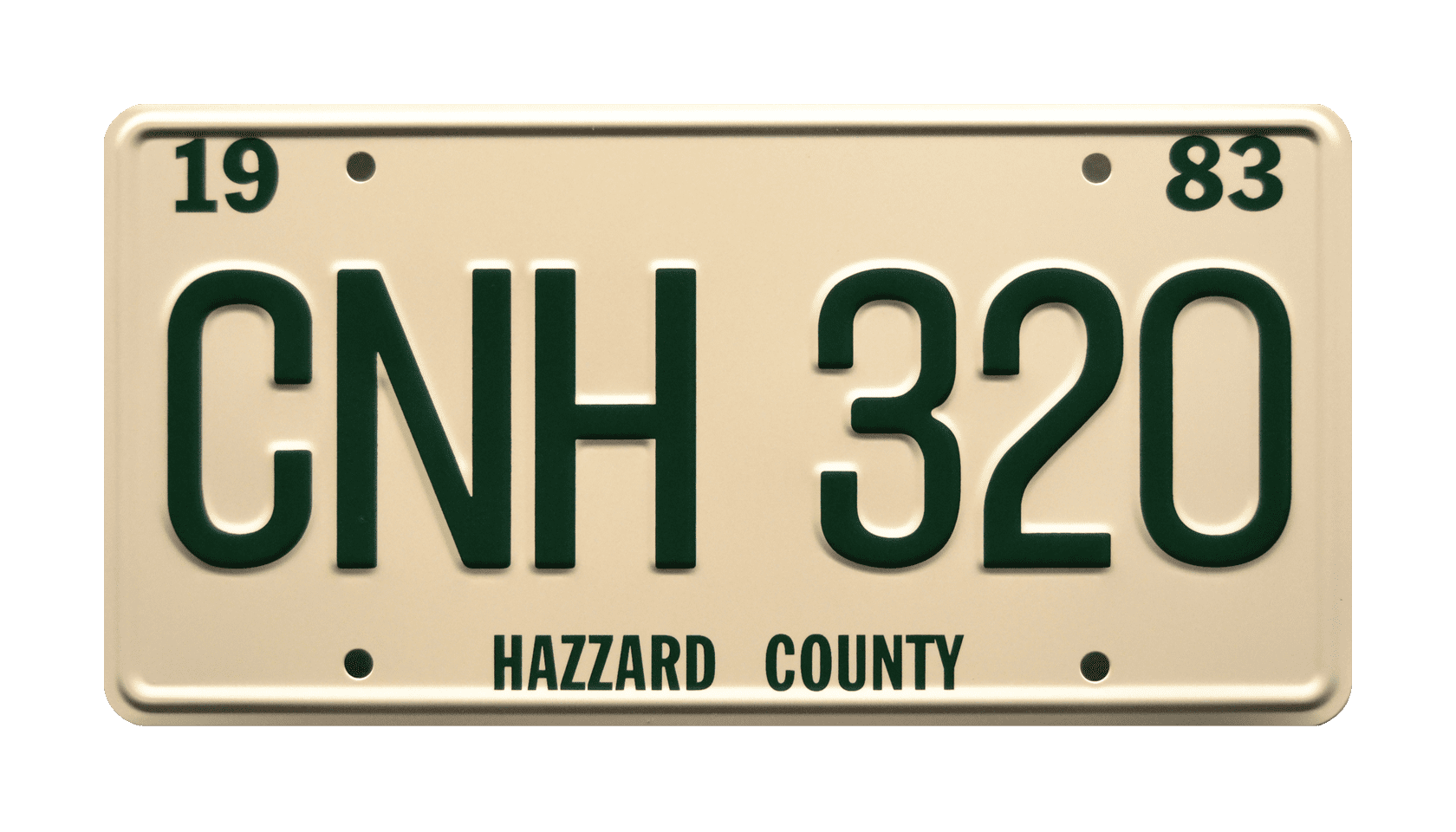 Dukes of Hazzard | ‘83 CNH 320 | Metal Stamped License Plate - Walmart.com