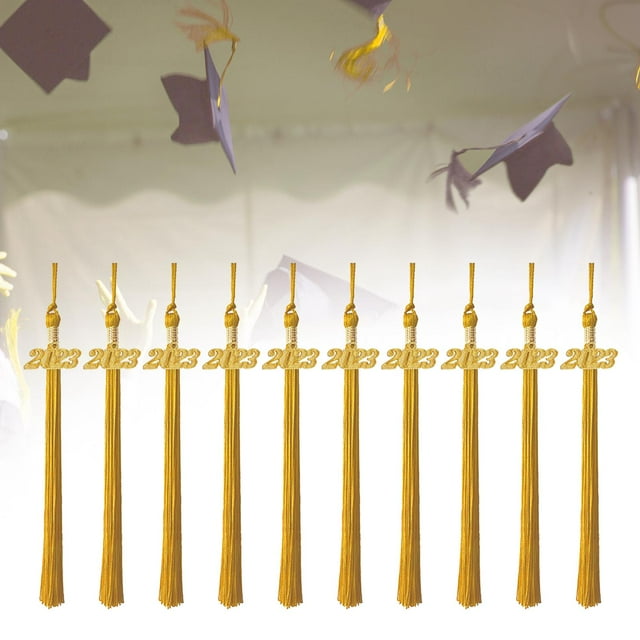 10Pcs 2023 Graduation Cap Tassels Single Color 15 inch for Party ...
