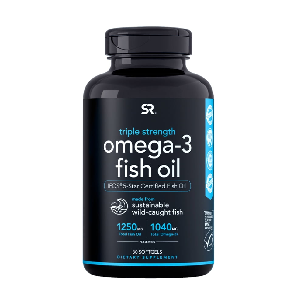 Sports Research Triple Strength Omega 3 Fish Oil 1250mg, 30 count - Walmart.com