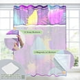 BZSMCE Various Neon Palm Pattern Pattern Bathroom Shower Curtain Set ...
