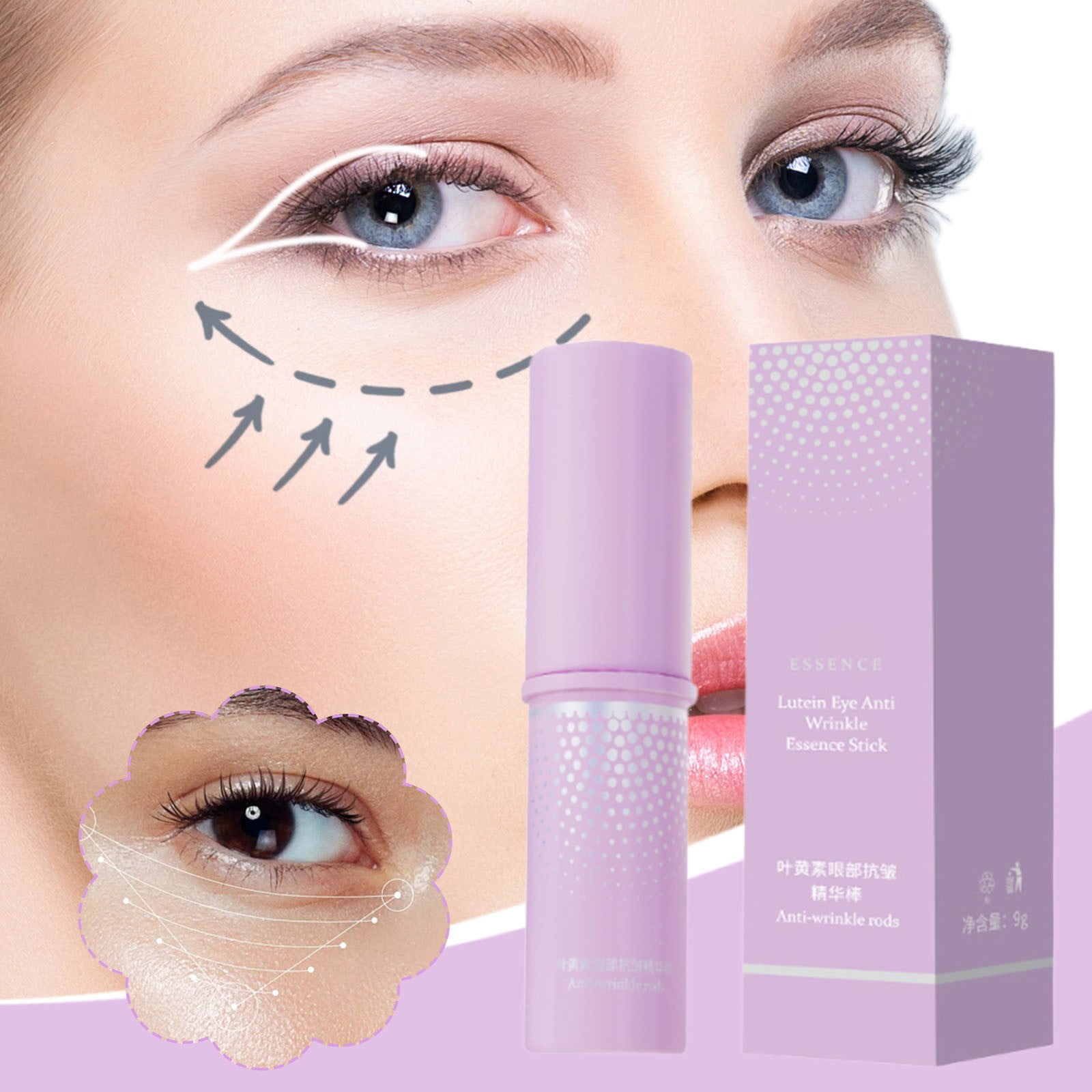 Xihbxyly Crema de Ojos En Barra con Luteína, Aclara Ojeras, Hidrata La ...