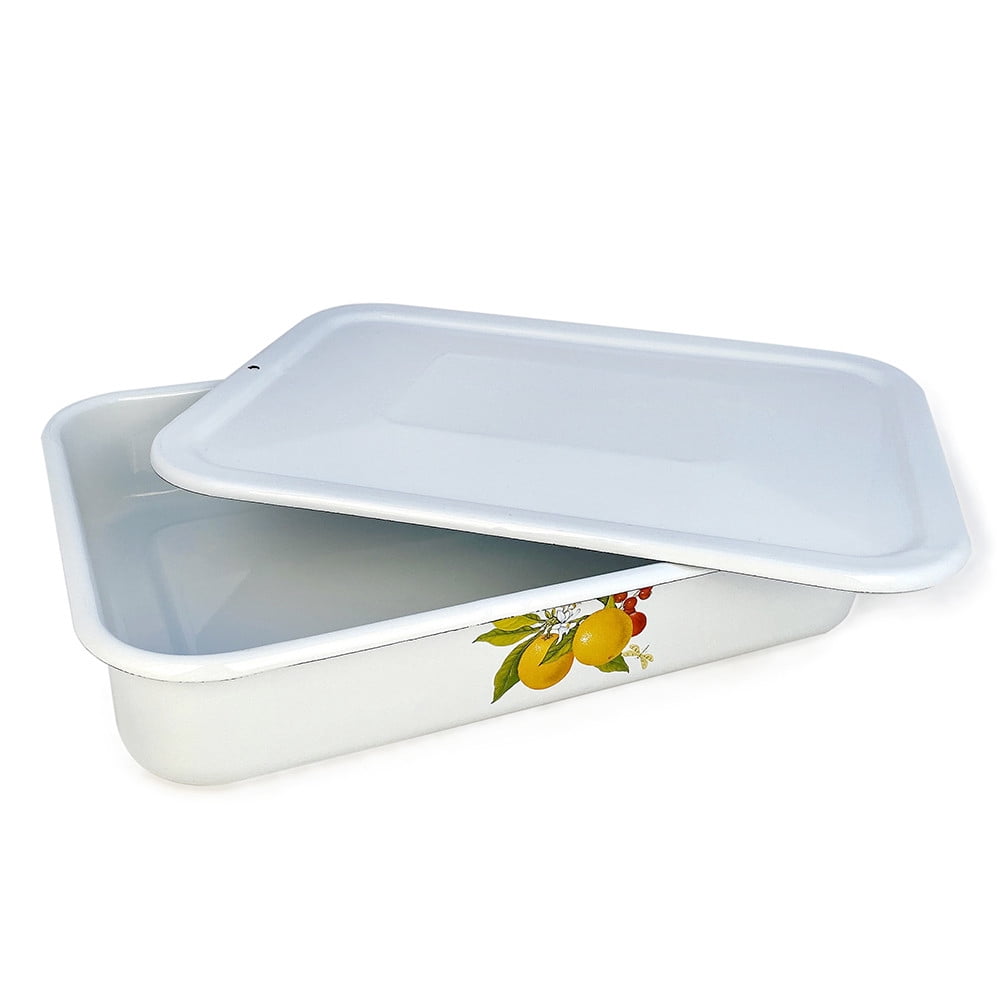 Enameled Steel Container Fruits Fantasy Enamelware Food Storage ...