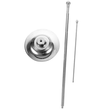 Service First 25ft Telescoping Flagpole Kit - Silver Edition with ...