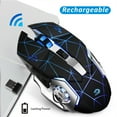 Uiosmuph Wireless Rechargeable Silent LED Mouse for PC & Laptop with ...