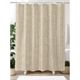Beige Faded Stripes Shower Curtain, Vintage Abstract Art Minimalist ...