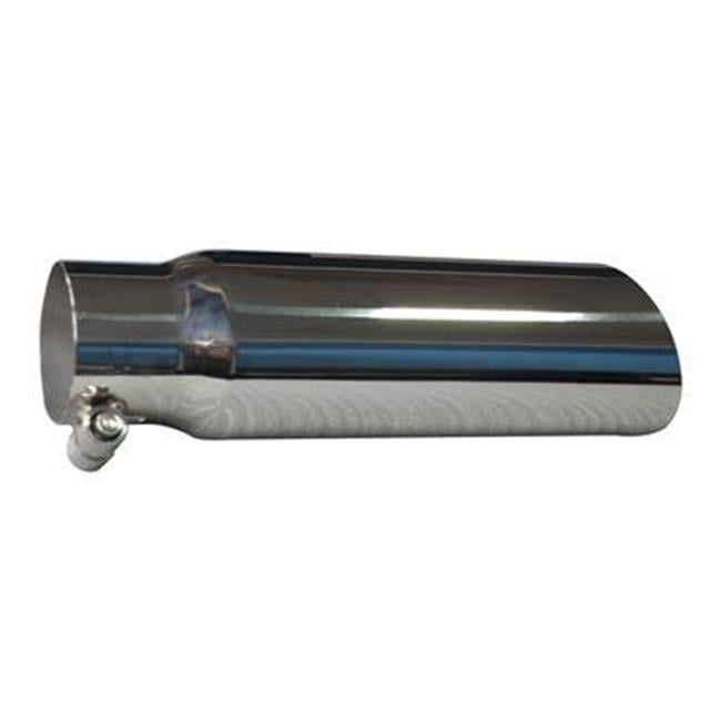 2.75 in. Stainless Steel Sharp Edge Angle Cut Bolt-On Polished Exhaust ...