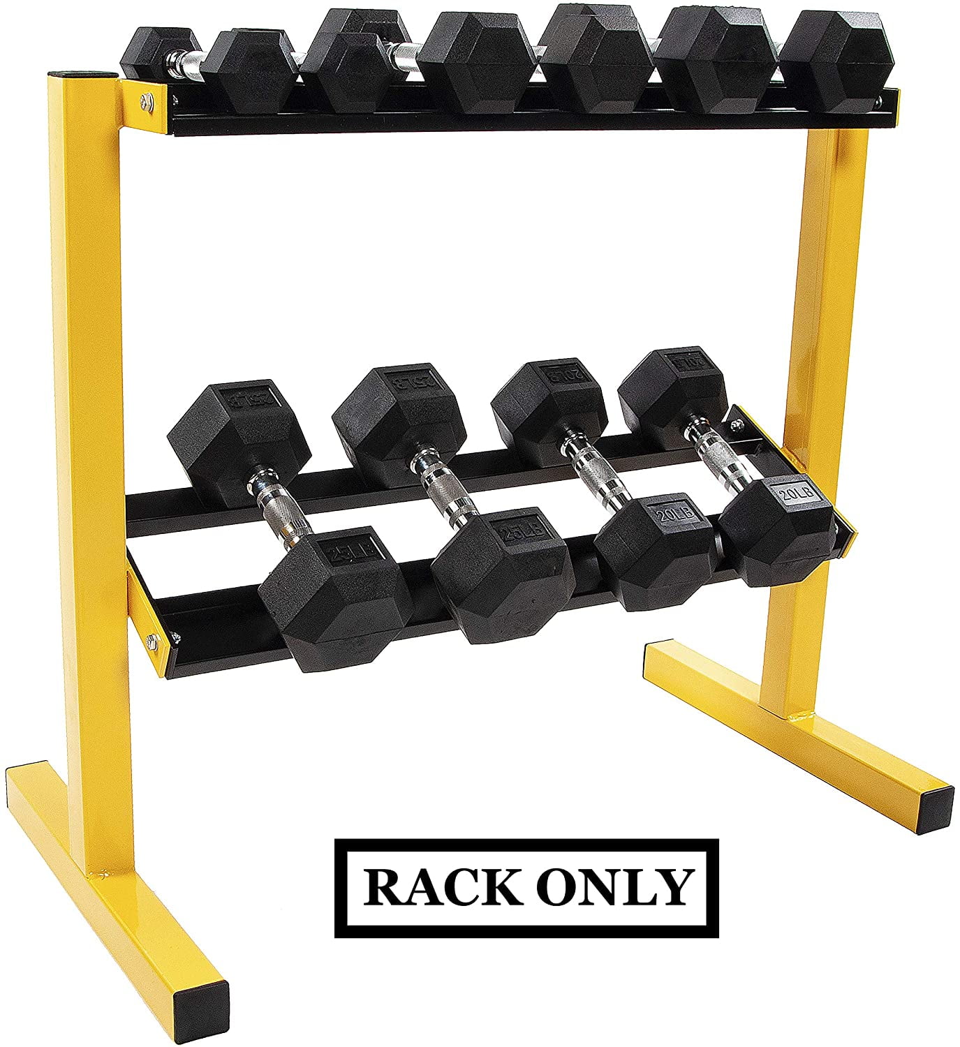 Dumbbell Rack Multilevel 2-Tier Easy-Grab Weight Storage Organizer for ...