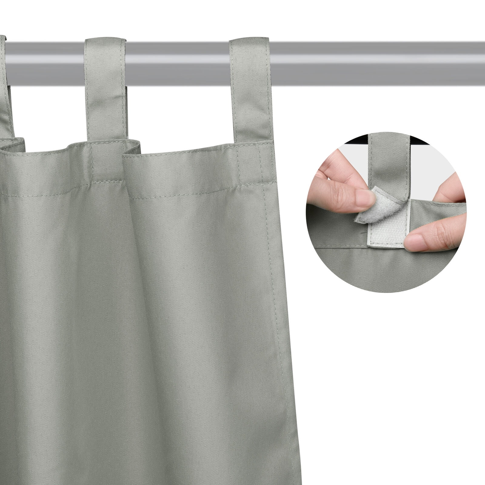 2 Pcs 54"x120" Outdoor Curtain Drape Tab Top UV30+ Patio Pergola ...