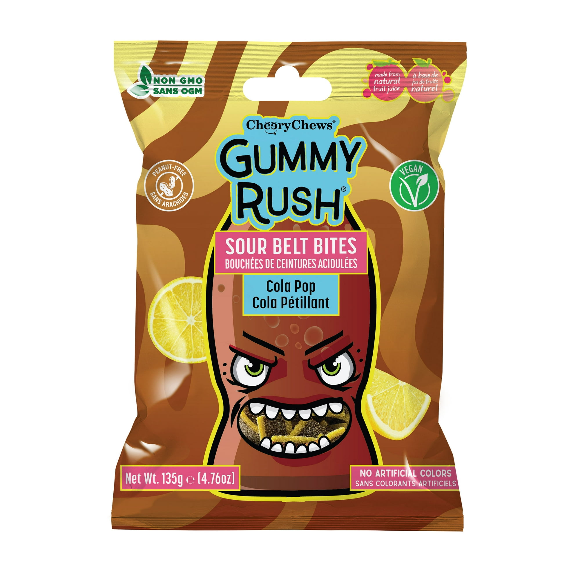 Click here for Cheery Chews Gummy Rush - Cola Pop - Sour Belt Bit... prices