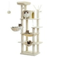 PAWZ Road 69" Cat Tree for Large Indoor Cats Multi-Level Cat Condo with ...