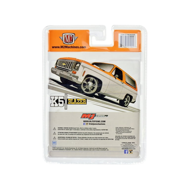 M2 Machines 1973 Chevrolet K5 Blazer Diecast Toy, Orange M2 Machines 1973 Chevrolet K5 Blazer Diecast Toy, Orange