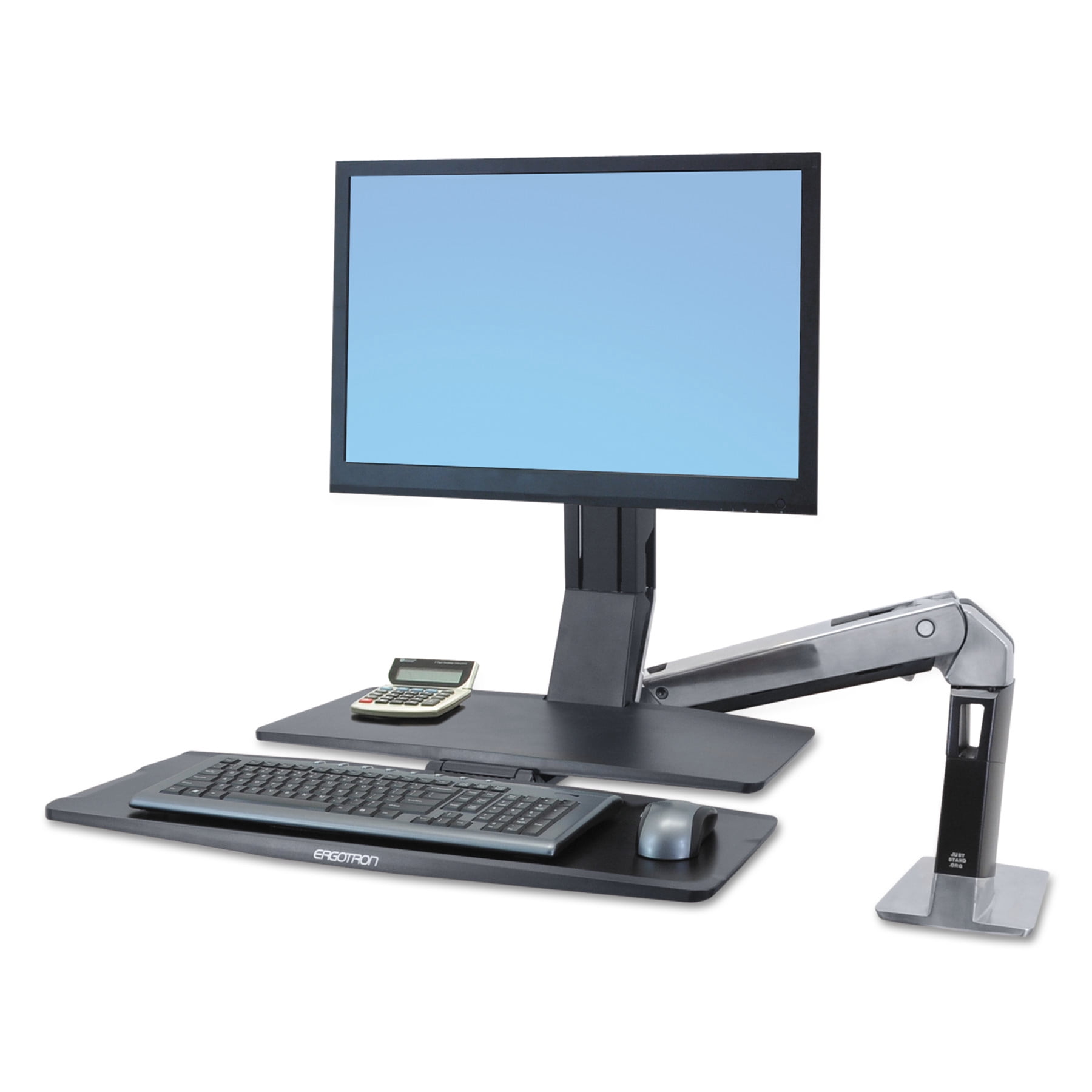 Ergotron WorkFit-A Sit-Stand Workstation w/Worksurface+, LCD LD Monitor ...