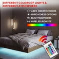 Floatzy Solid Wood Platform Bed Frame with RGB LED, No Box Spring, Easy ...