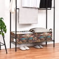 Foldable Iron Frame Storage Basket Open Basket Bins Versatile Organizer ...