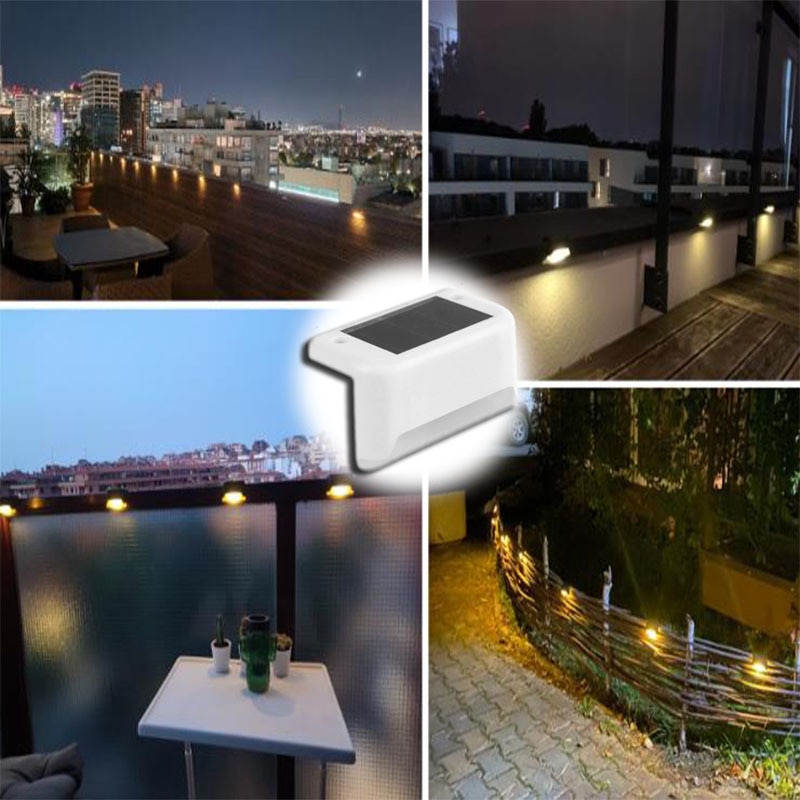 LED Solar Step Lamp Path Stair Outdoor Garden Lights Waterproof Balcony ...