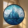 Blue Glass Ocean Mountain Landscape Window Hanging Suncatcher2001 ...