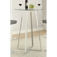 Coaster Glass Top Pub Table in Chrome - Walmart.com