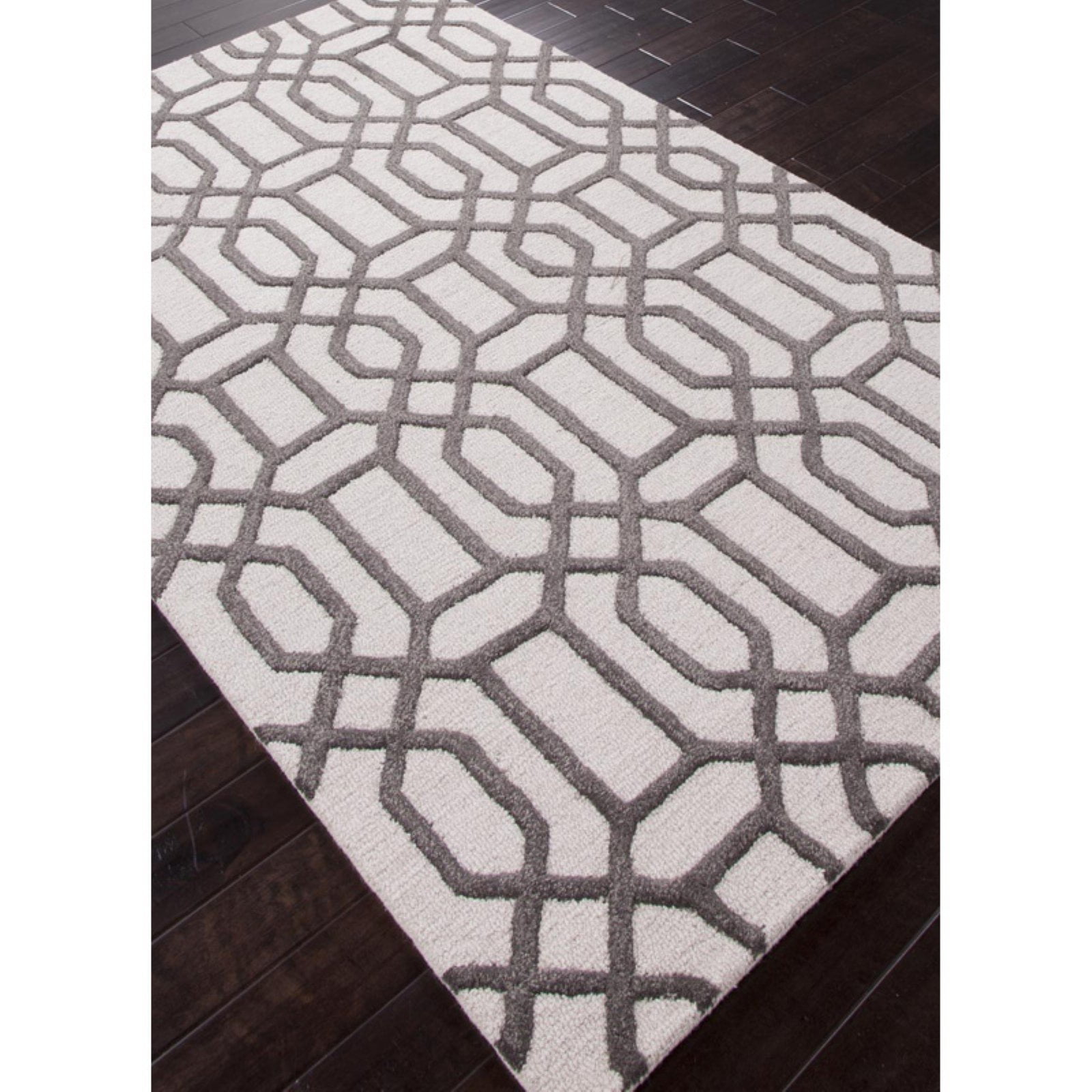 Jaipur City Bellevue Modern Geometric Pattern Wool/Silk Tufted Rug ...
