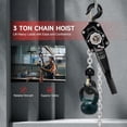 Lever Chain Hoist, 3 Ton 6600 lb Capacity 20 ft Manual Chain Hoist with ...