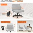 Favory Criss Cross Chair Wheels Wide Cross Legged Office Desk Vanity ...