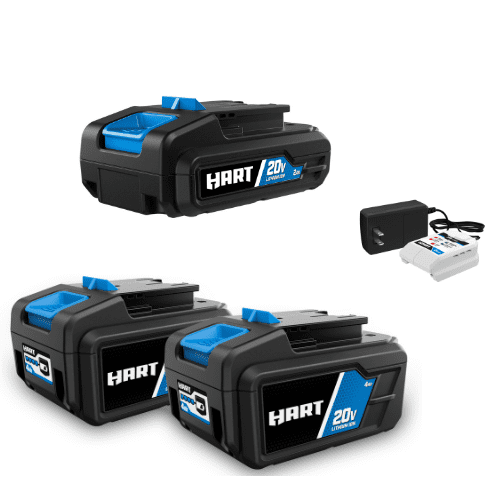 HART 2-Pack 20-Volt 4ah Batteries and 2ah Battery - Walmart.com